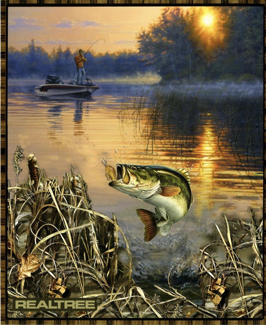 Bass Fishing Panel From Sykes and "realtree" Products. - Etsy
