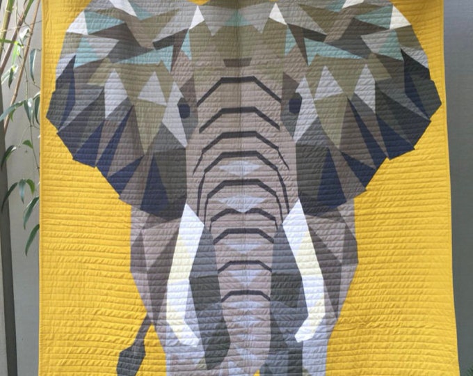 Elephant Abstractions Quilt Pattern by Violet Craft. Paper Piecing. - Etsy Elephant Abstractions Quilt Pattern by Violet Craft. Paper Piecing. - Etsy