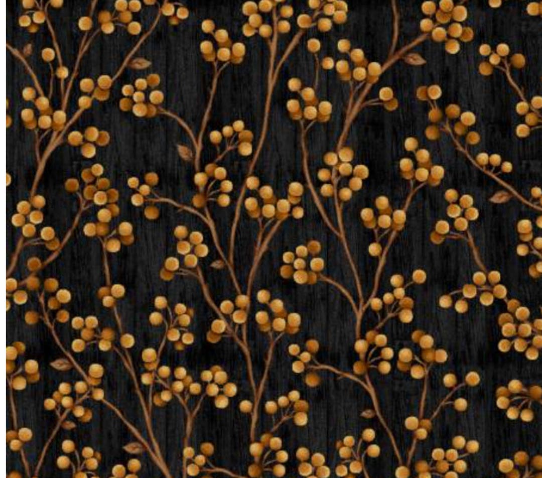 Vines & Berries With Black Background From Plain and Simple Line. - Etsy