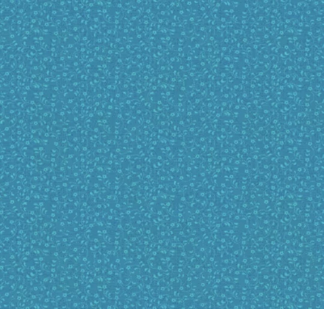 Turquoise Colored Fabric With Tiny Floral Design From Riley Blake ...