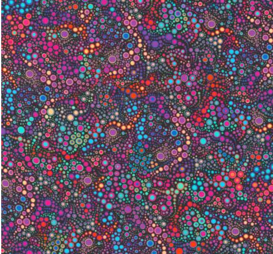 A Cool Effervescence Digital Fabric With a Multitude of Colors and Dots ...