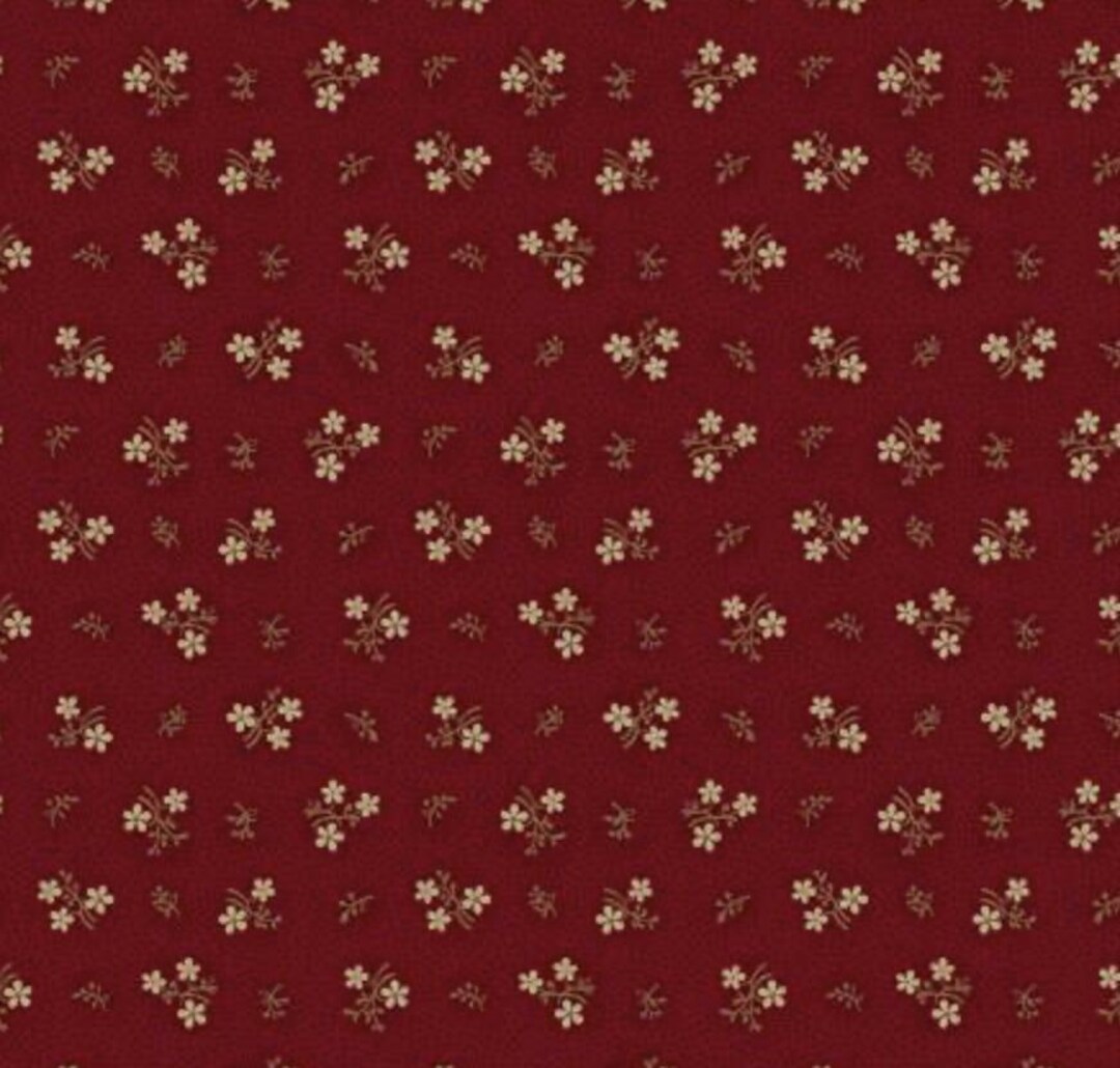 Pam Buda's "mercantile Flannels" Line in a Red Floral Design. - Etsy