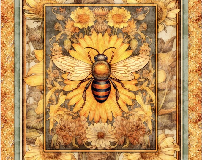 Queen Bee Panel by Morris Group. Each Panel is 36" X 44". - Etsy