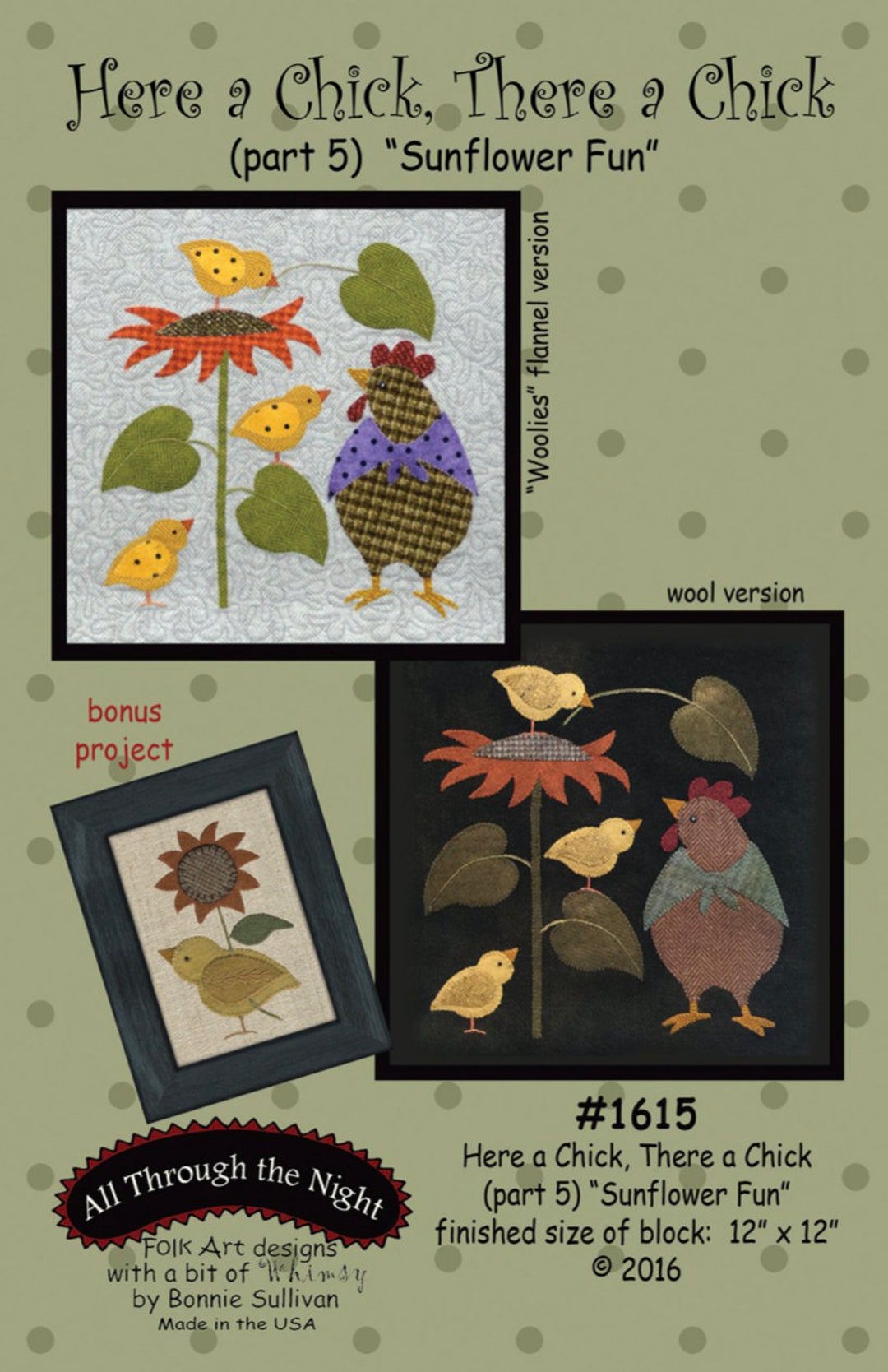 Bonnie Sullivan's "here a Chick" Block 5. - Etsy