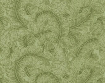 Sage Scroll Fabric - Etsy