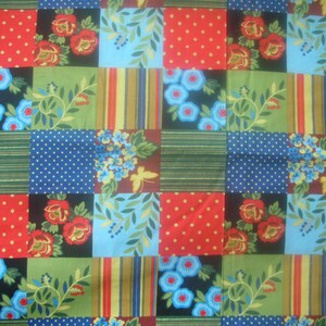 Multi-colored Patchwork Fabric to Help You With Any Easy Project. - Etsy