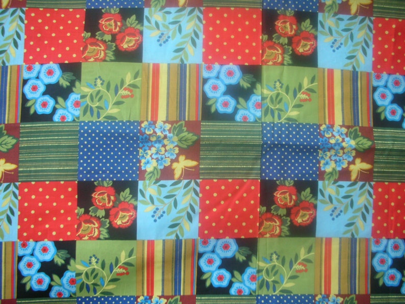 Multi-colored Patchwork Fabric to Help You With Any Easy - Etsy