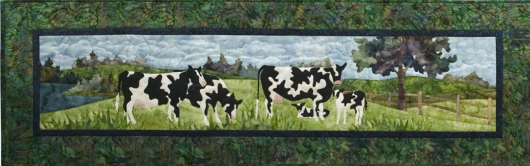 Storybook Farm. Holstein Cows in a Pasture. Pattern by Mckenna Ryan. - Etsy