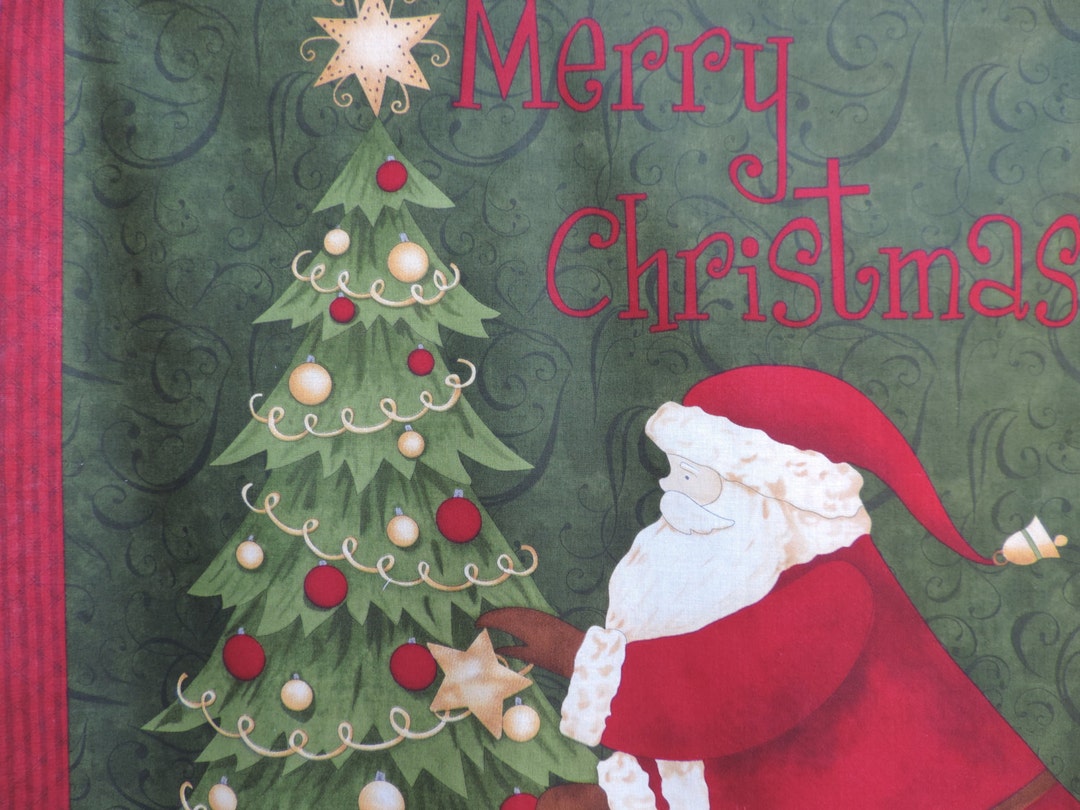 Santa Decorating Tree for Christmas and Christmas Stocking Too! - Etsy