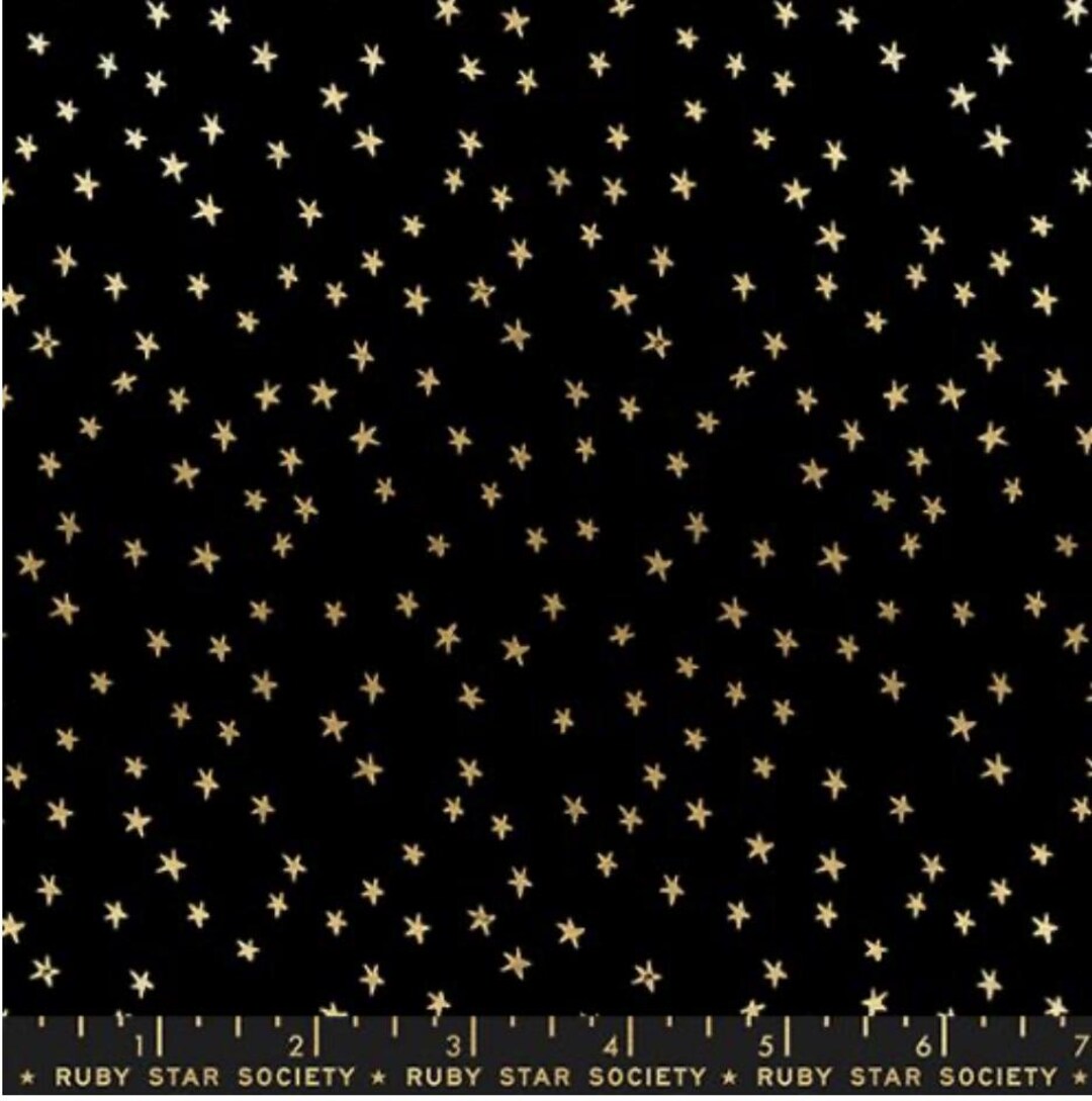 Ruby Star Society "starry Black Mini Stars". Small 1/8th Inch Gold ...