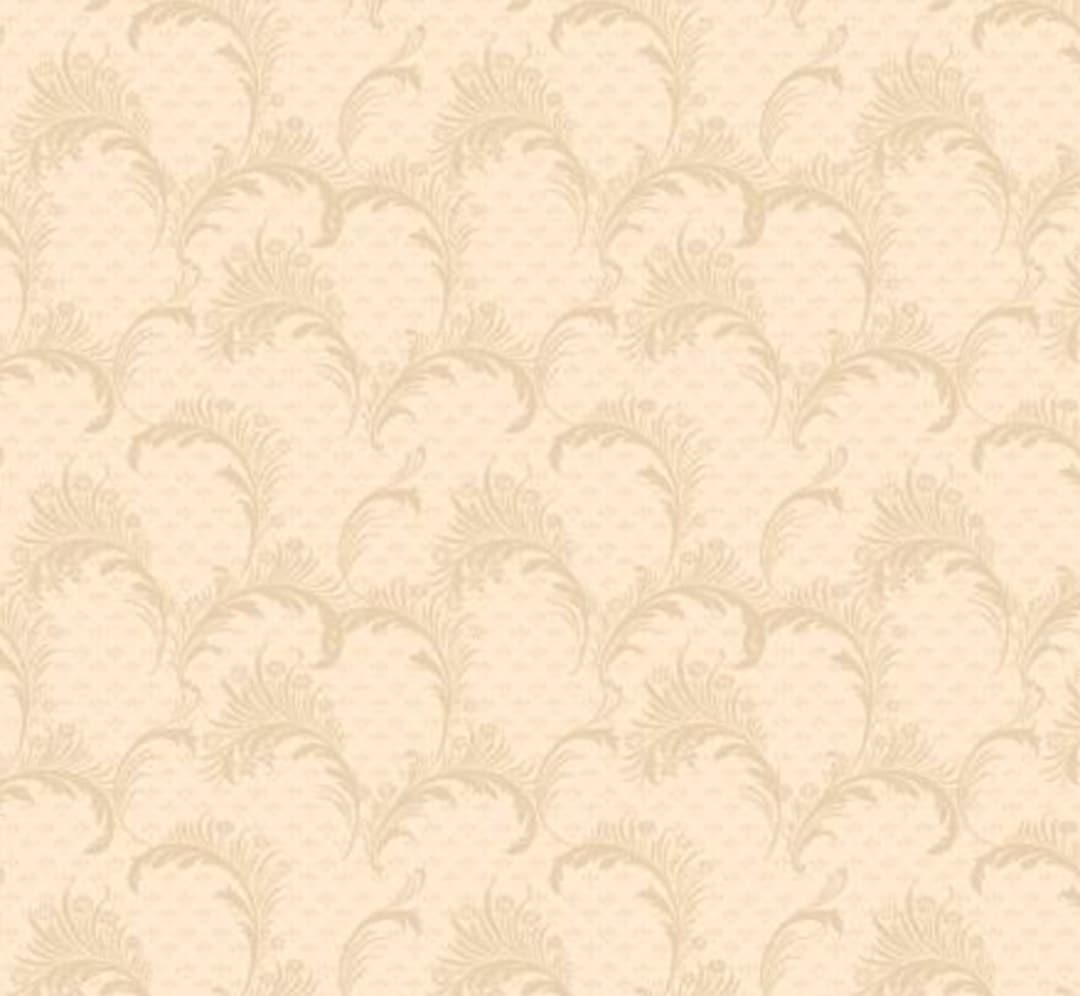 Ivory Color Fabric With Plumes. - Etsy