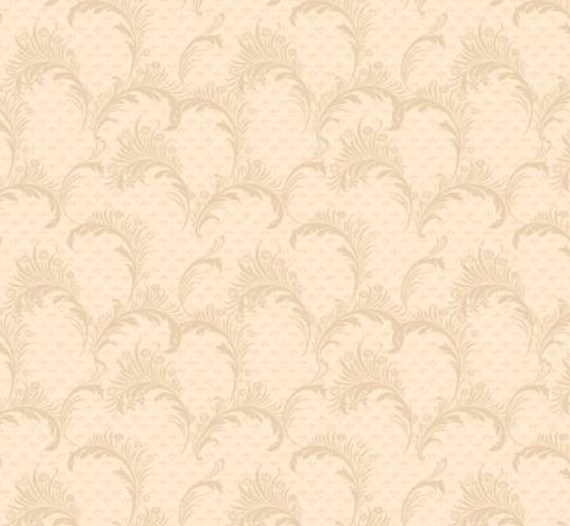 Ivory Color Fabric With Plumes. | Etsy