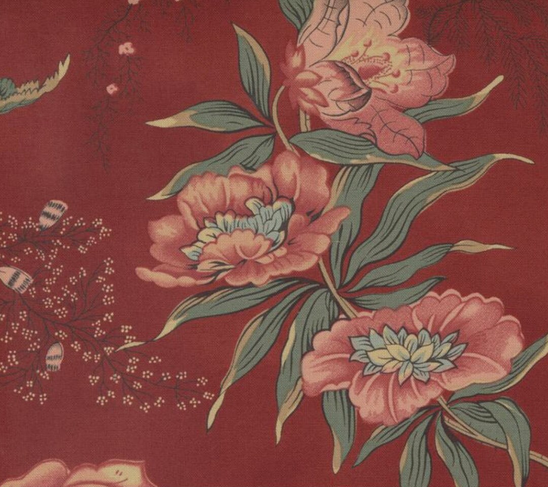 Kate's Garden Gate. A Gorgeous Red Rose Fabric Designed by Betsy ...
