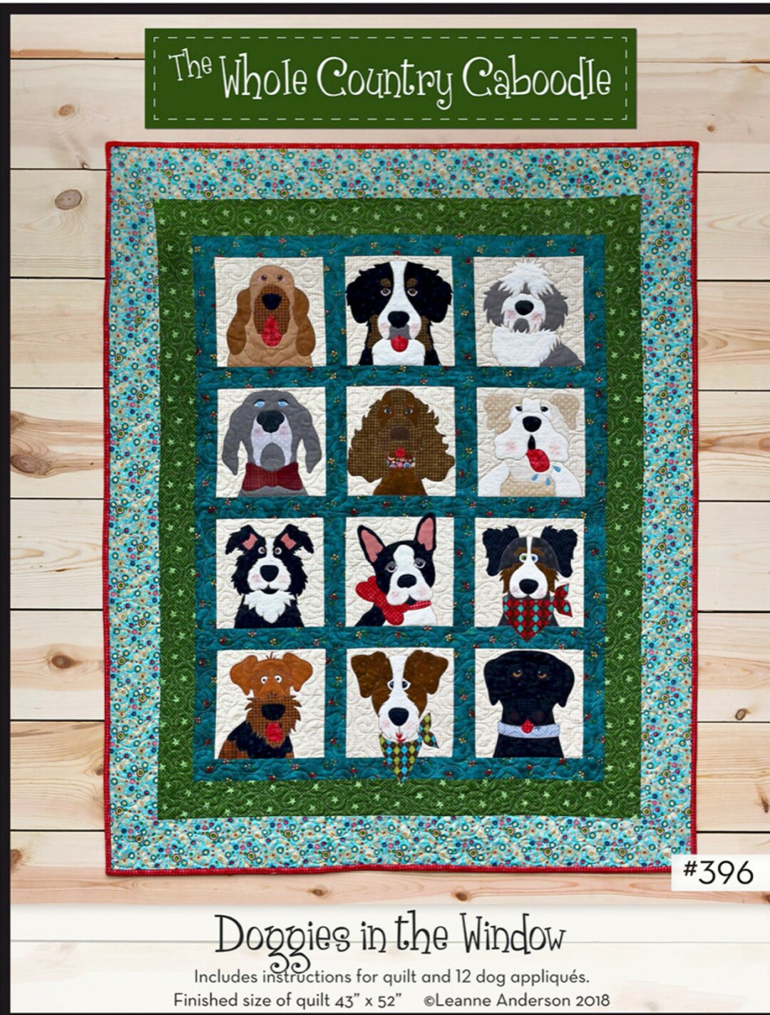 The Whole Country Caboodle Pattern Called "doggies in the Window". - Etsy