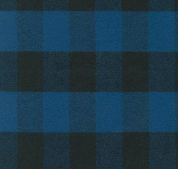 Blue buffalo plaid flannel from RJR fabrics. | Etsy
