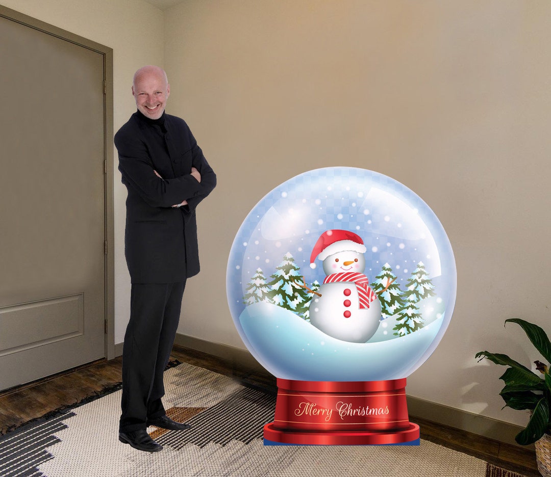 Snow Globe Cardboard Cutout Party Prop With Easel on the Back - Etsy
