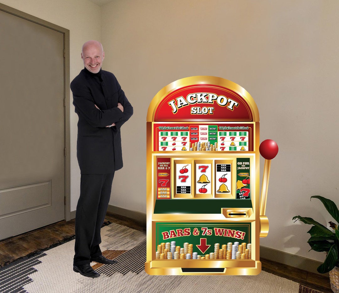 Slot Machine Cardboard Cutout Party Prop With Easel on the Back - Etsy Slot Machine Cardboard Cutout Party Prop With Easel on the Back - Etsy