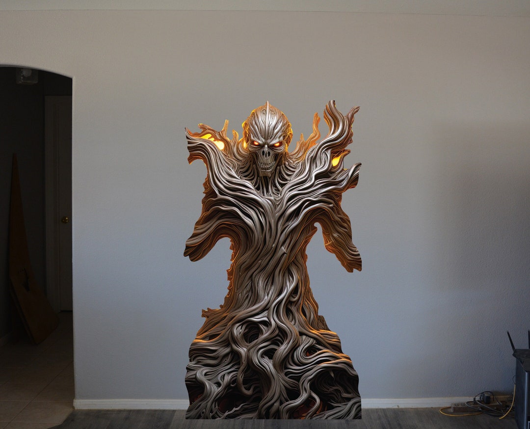 Scary Tree With Glowing Eyes Cardboard Cutout Prop, Free Standing With ...