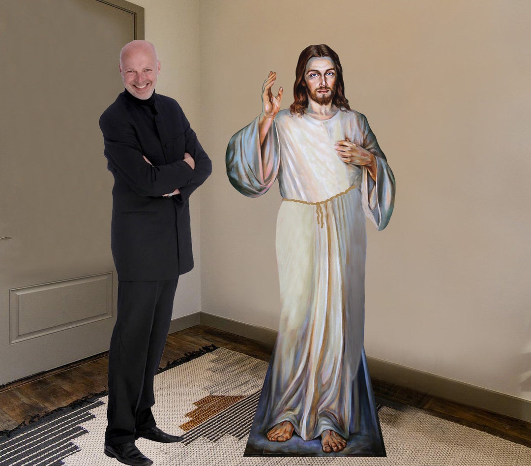 Custom Life Size Cardboard Cutout Jesus Prop With Easel on the Back - Etsy