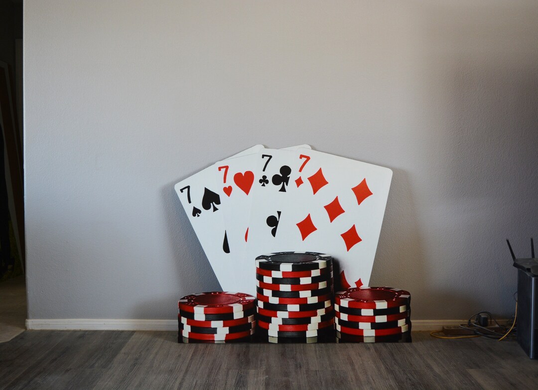 Casino Night Playing Cards Cardboard Cutout Party Prop Finished Size is ...