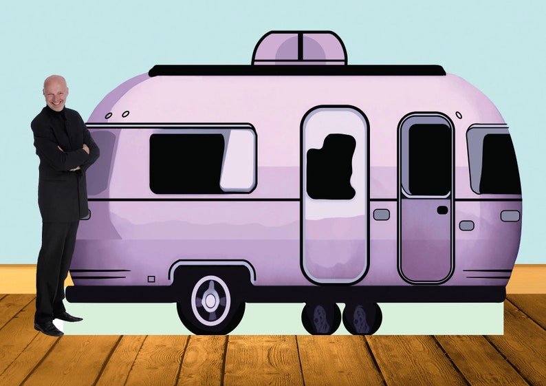 Camper Cardboard Cutout Party Prop With Easel on the Back. Contact Us ...