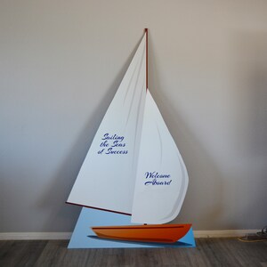 Sailboat Cardboard Cutout Prop, Sailing Theme Baby Shower, Sailboat ...