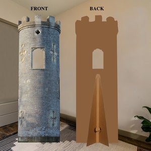 Castle Tower Life Size Cardboard Flat Cutout, Medieval Tower, Prop With ...