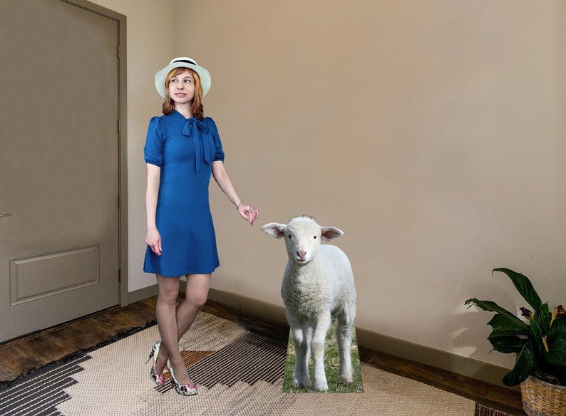 Sheep Cardboard Cutout or Baby Lamb Prop With Easel on the Back ...