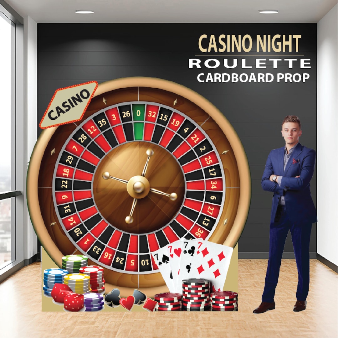 Giant Roulette Wheel Cardboard Cutout Prop, Easels on the Back. This is ...