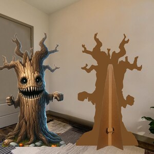 Scary Halloween Tree Life Size Cardboard Cutout Prop, Free Standing ...