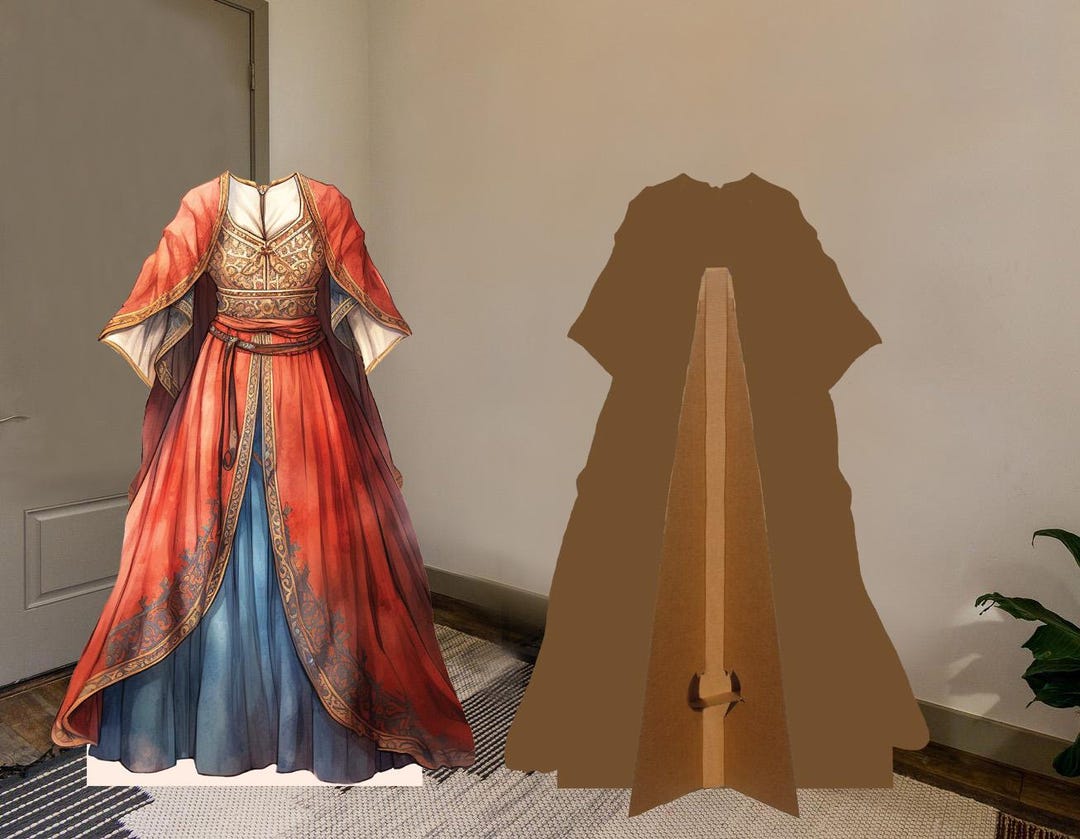 Medieval Gown Standup Prop, Queens Gown, Queens Court, Clothing Bright ...