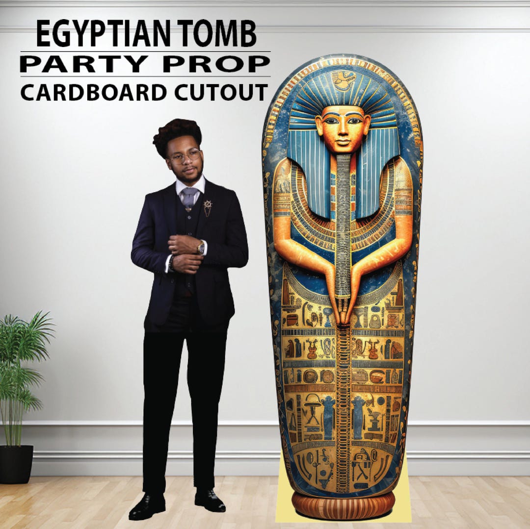 Egyptian Sarcophagus Tomb Cardboard Cutout, With Easel on the Back - Etsy