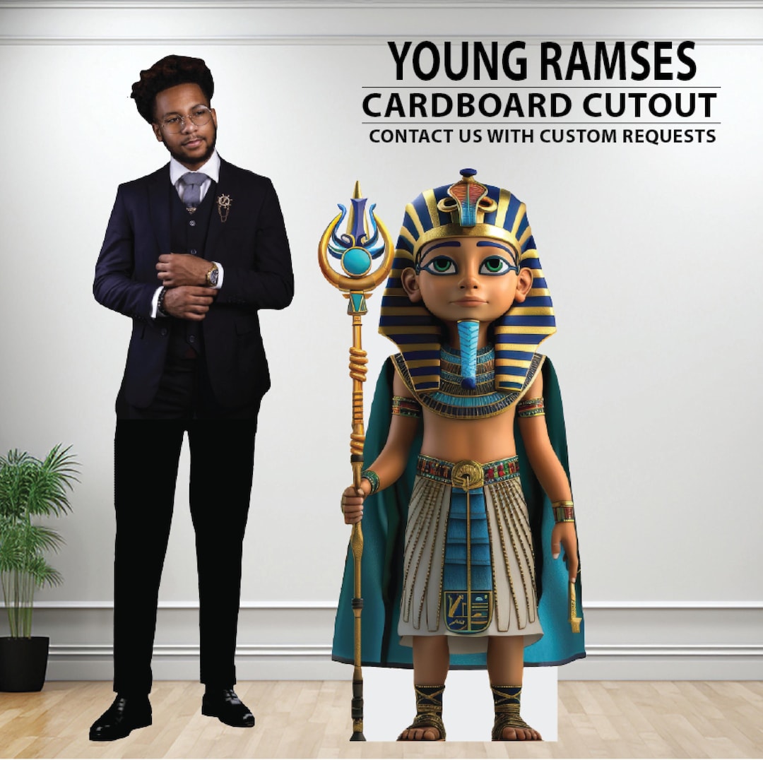 Young Ramses Pharaoh Cardboard Prop: Egyptian Party Decor (60" Tall) - Etsy
