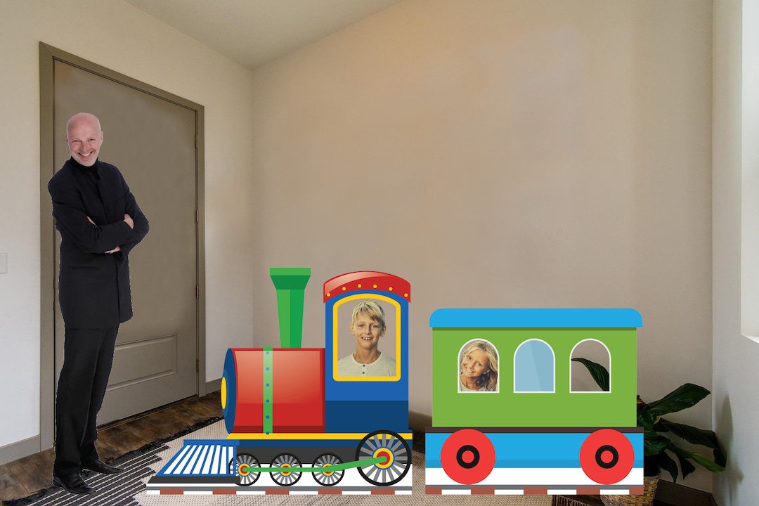 Train Engine Cardboard Cutout, Train Car Sold Separate, Easel on the ...