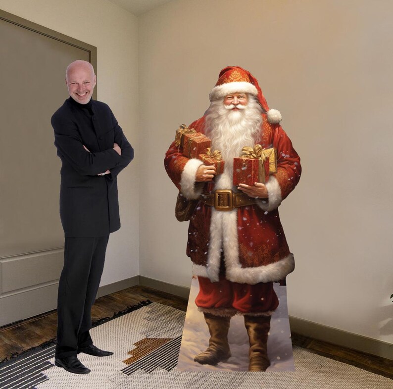 Life Size Santa Claus Cardboard Cutout: Holiday Party Decor - Etsy