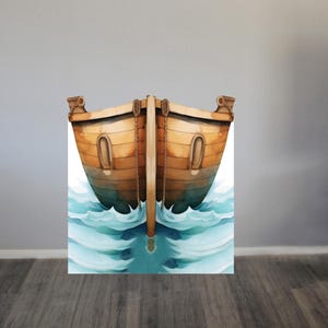 Rowboat Cardboard Cutout Party Stage Prop Wood Boat Prop, Life Size ...