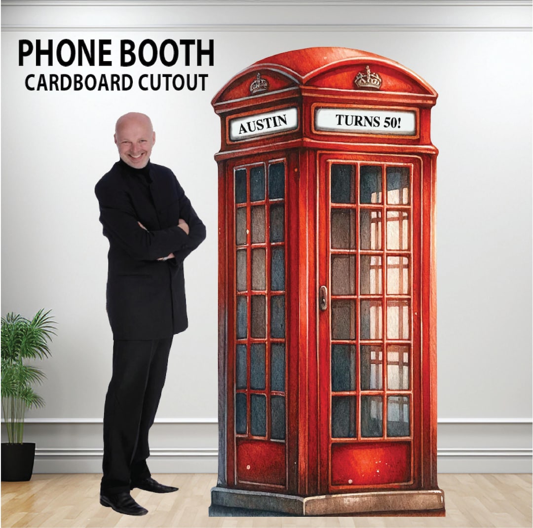 Personalized London Phone Booth Cardboard Cutout: Party Photo Prop ...
