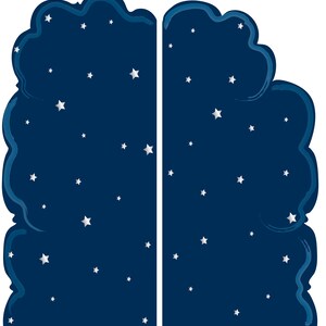 Large Crescent Moon Custom Life Size Cardboard Cutout With Star ...