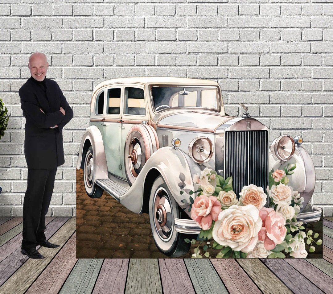 Roaring 20s Classic Car Cardboard Cutout Prop With Easel 84 Inches Wide ...