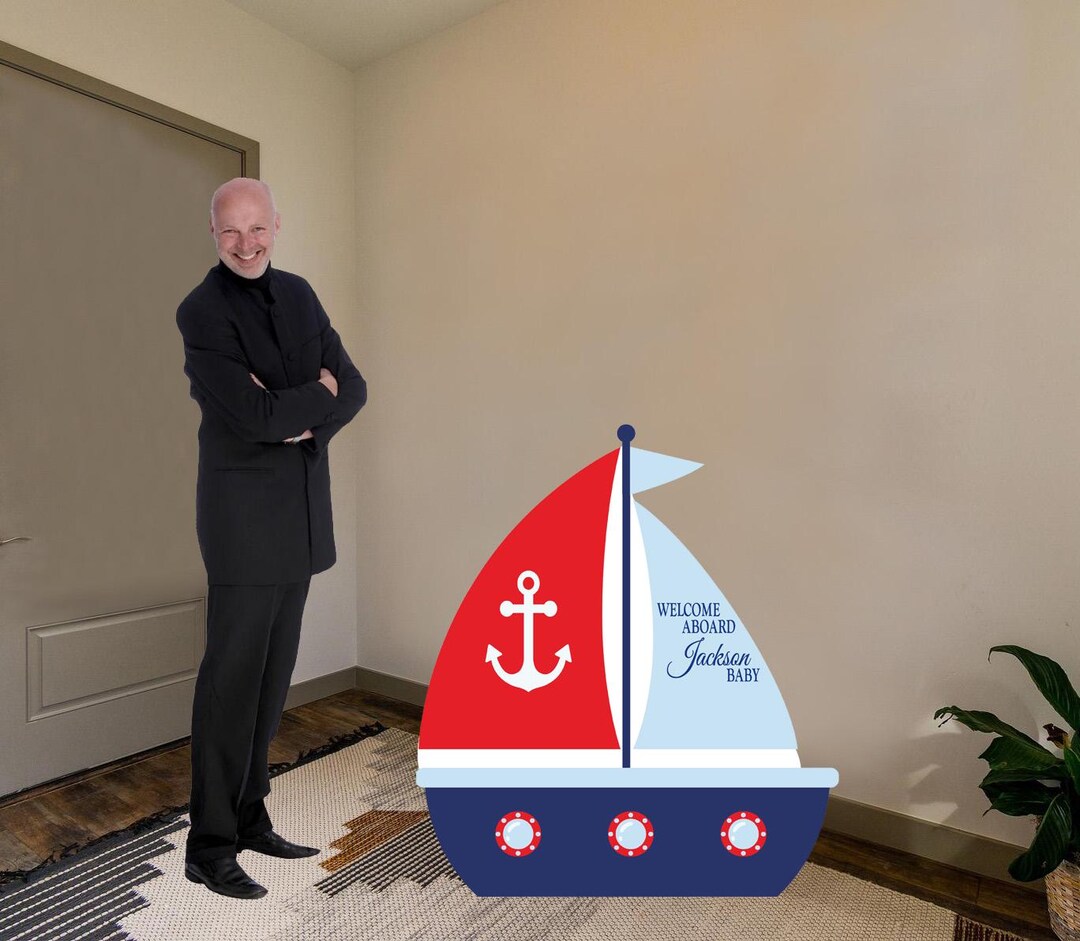 Sailboat Cardboard Cutout Party Prop, Life Size Cutout, Giant Boat ...