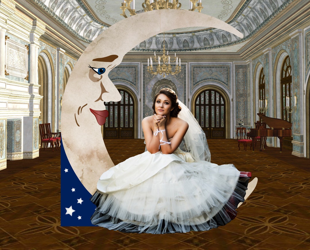 Crescent Moon Cardboard Cutout Prop Party Decoration. Over the Moon ...