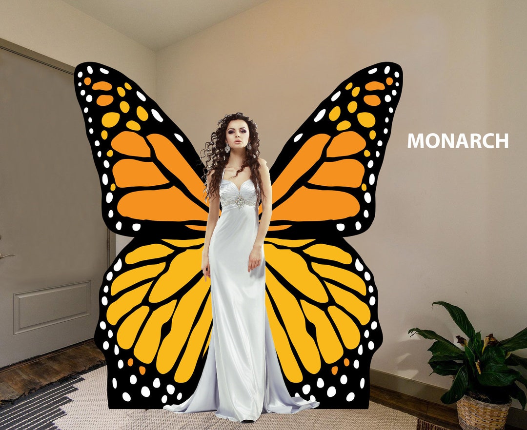Butterfly Wings Cardboard Cutout Prop, Monarch Butterfly, Giant Wings ...