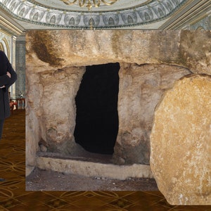 Large Tomb 3 Pieces, Cardboard Cutout, Easel on Back. Tomb is 72 Tall X ...