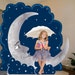 Large Crescent Moon Custom Life Size Cardboard Cutout With Star ...