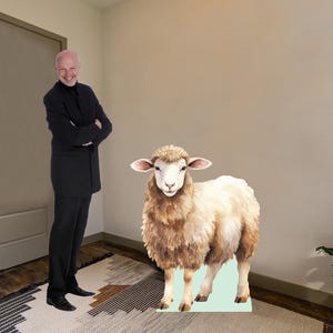 Sheep Cardboard Cutout Prop With Easel on the Back - Etsy