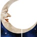 Crescent Moon Cardboard Cutout With Midnight Sky Background. Background ...