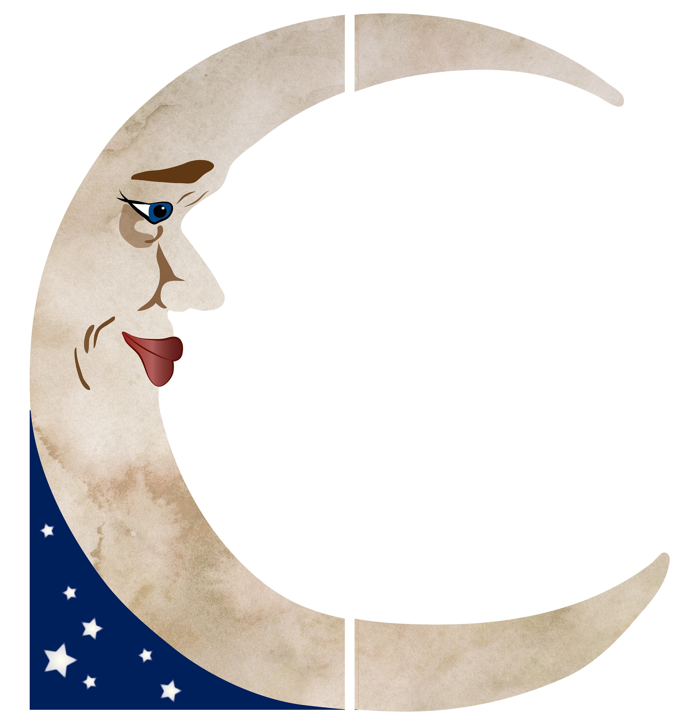 Crescent Moon Cardboard Cutout Prop Party Decoration. Over the Moon ...