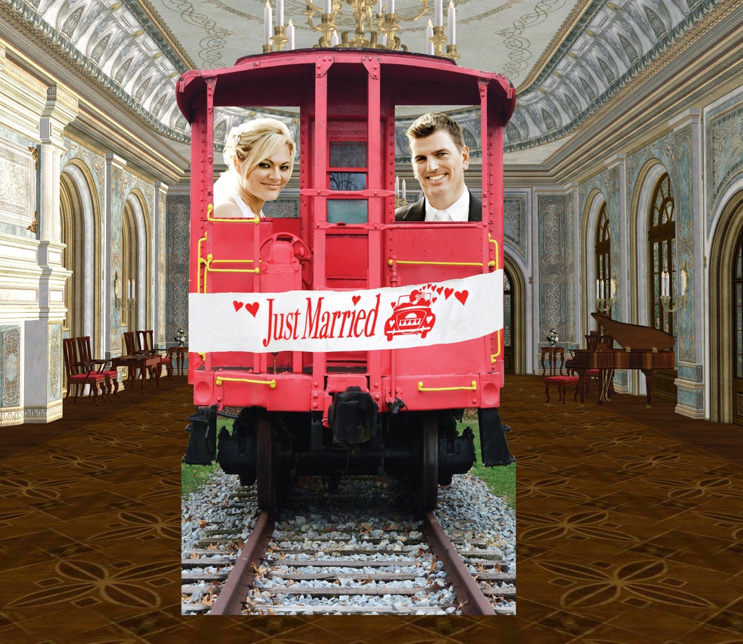 Just Married Train Caboose Custom Life Size Cardboard Prop, With Window ...
