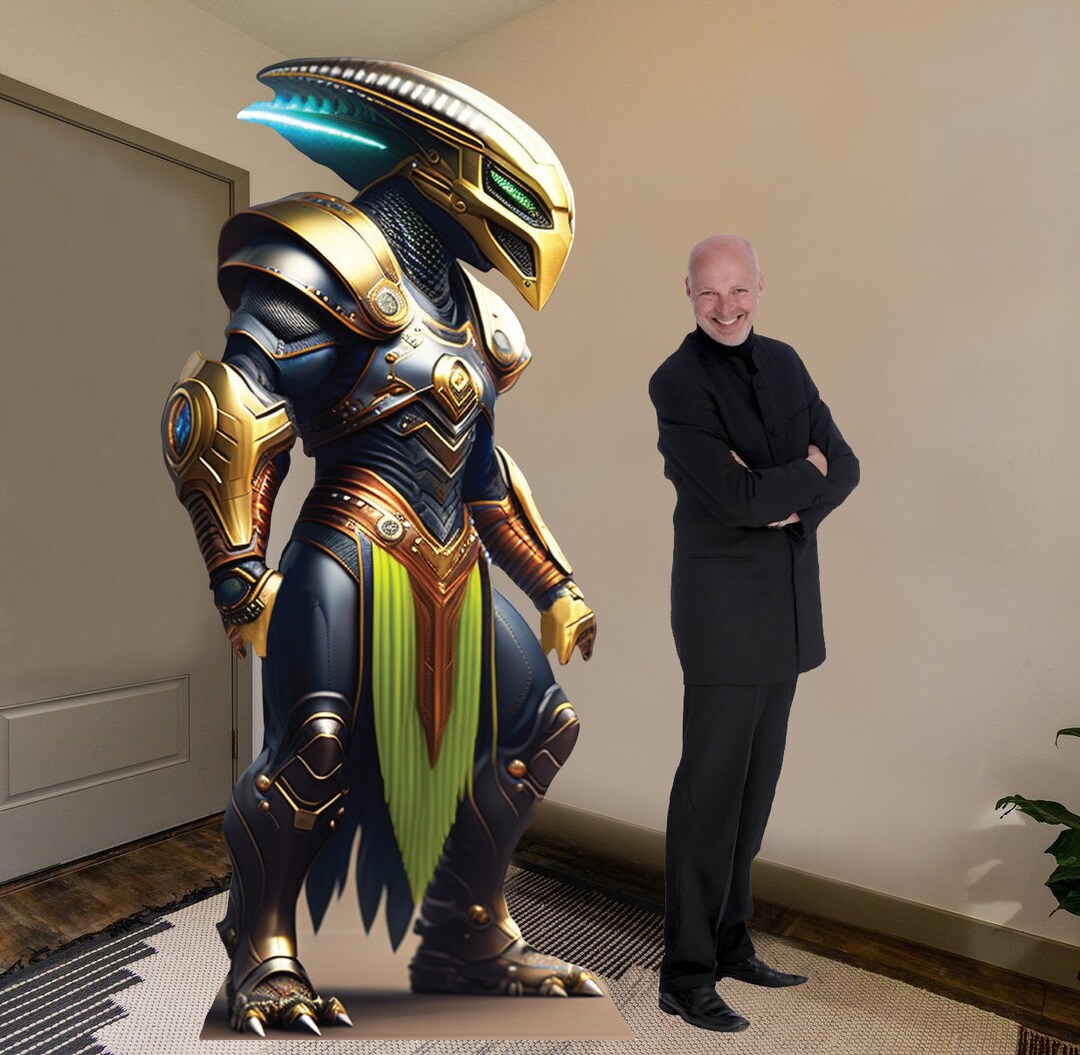 Colorful Alien Cardboard Cutout With Easel on the Back. - Etsy