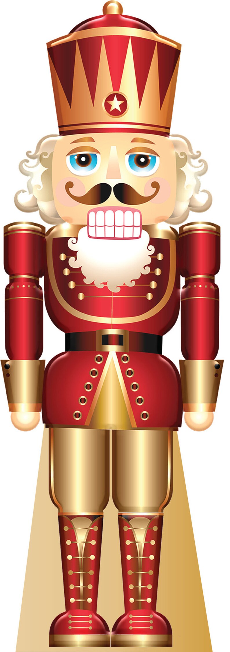 Bright Red Nutcracker Cardboard Cutout Free Standing With Easel on the ...